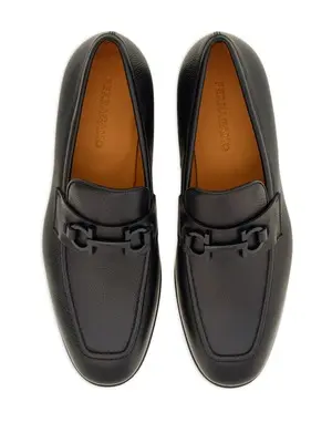FERRAGAMO Gancini Ornament Moccasins - Black