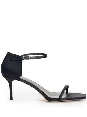 12 STOREEZ Square-toe Satin Sandals