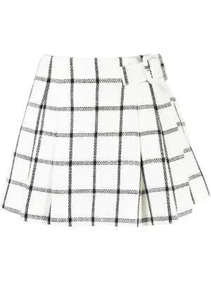 SELF-PORTRAIT Check-pattern Mini Skirt - Black