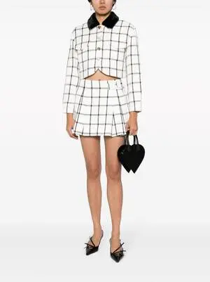 SELF-PORTRAIT Check-pattern Mini Skirt