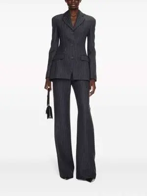 Off-White Pinstriped Virgin Wool-blend Trousers