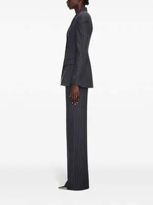 Off-White Pinstriped Virgin Wool-blend Trousers