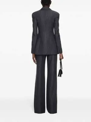 Off-White Pinstriped Virgin Wool-blend Trousers
