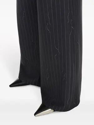 Off-White Pinstriped Virgin Wool-blend Trousers