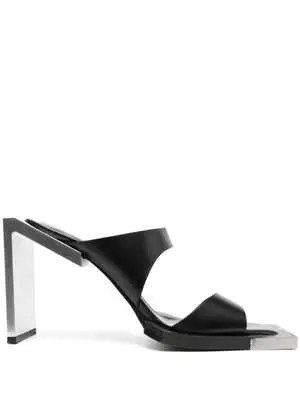 HELIOT EMIL 100mm Square-open Toe Leather Sandals