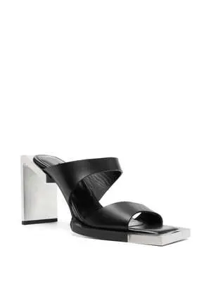 HELIOT EMIL 100mm Square-open Toe Leather Sandals
