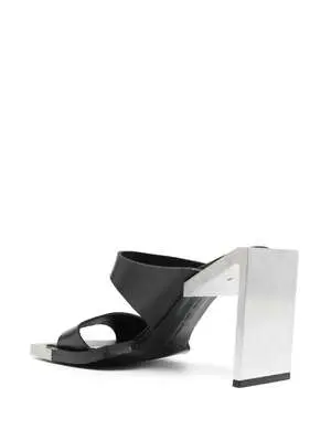 HELIOT EMIL 100mm Square-open Toe Leather Sandals