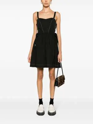 Pinko Lace-up Cotton Minidress
