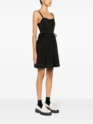 Pinko Lace-up Cotton Minidress