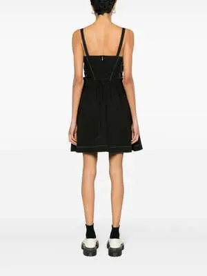 Pinko Lace-up Cotton Minidress