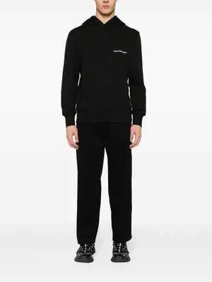 Calvin Klein Logo-print Cotton Hoodie - Black