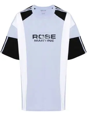 Martine Rose Logo-print Panelled T-shirt - Blue