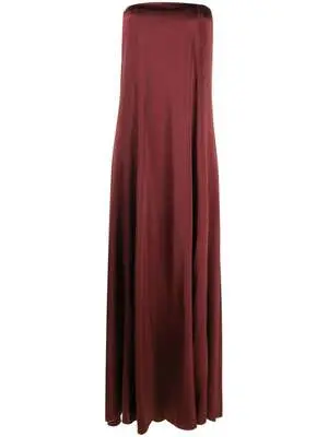 FORTE_FORTE Satin-finish Maxi Dress - Brown