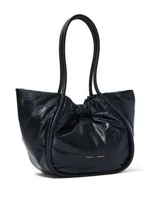 Proenza Schouler Ruched Leather Tote Bag - Black