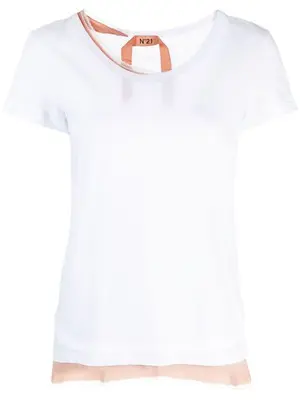 N°21 Lace Trim T-shirt - White