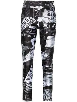 Versace Magazine-print Leggings