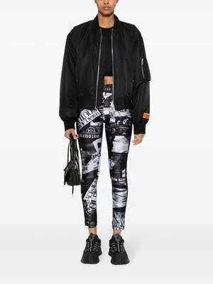 Versace Magazine-print Leggings