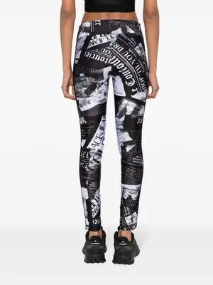 Versace Magazine-print Leggings