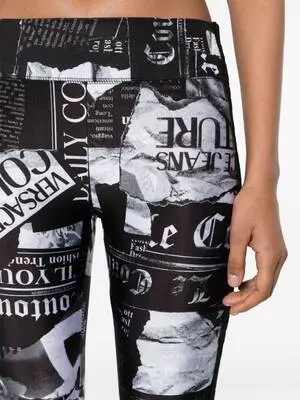 Versace Magazine-print Leggings