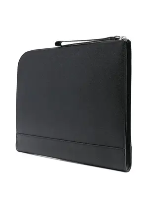 VALEXTRA Mylogo Viso Portfolio Leather Clutch