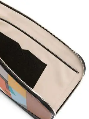 VALEXTRA Mylogo Viso Portfolio Leather Clutch