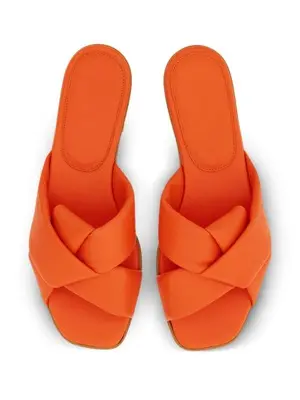 FERRAGAMO Origami Knot-detail Leather Slides