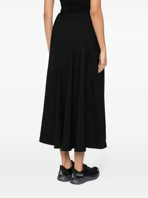 Yohji Yamamoto High-waisted Wool Midi Skirt