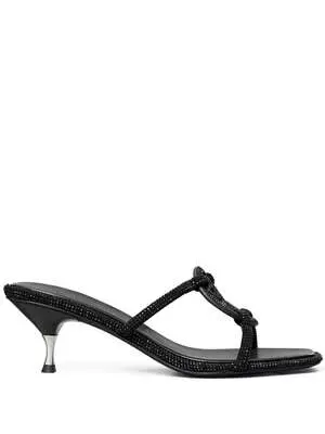 Tory Burch Miller Crystal-embellished Heeled Sandals - Black