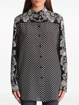 Balmain Paisley-print Silk Shirt