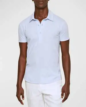 Orlebar Brown Sebastian Cotton-silk Polo Shirt Hush