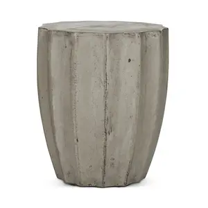 SAFAVIEH Jaslyn Indoor/outdoor Modern Concrete Round Accent Table - Dark Gray
