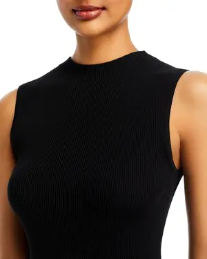 BOSS Feskies Sleeveless Ribbed Top - Black
