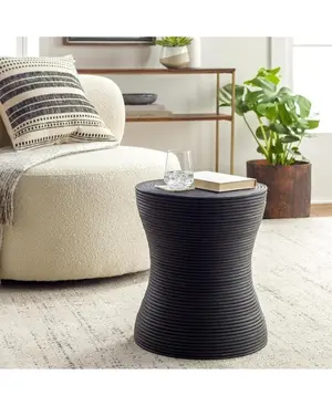 Livabliss Balinese End Table - Black