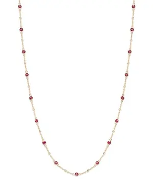 Bloomingdale'S 14k Yellow Gold Ruby And Diamond Collar Necklace - Ruby/gold