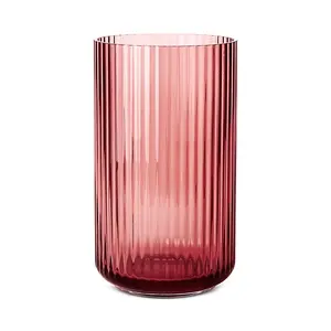Rosendahl Lyngby Vase, Burgundy Mouth Blown Glass - Red