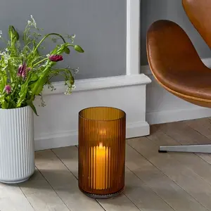 Rosendahl Lyngby Vase, Mouth Blown Glass - Yellow