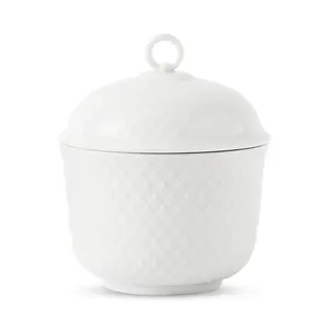 ROSENDAHL Lyngby Porcelain Rhombe Sugar Bowl - White