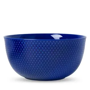 ROSENDAHL Lyngby Porcelain Rhombe Color Serving Bowl, Dark - Blue