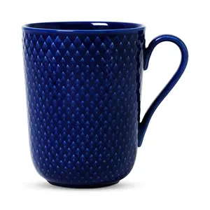 ROSENDAHL Lyngby Porcelain Rhombe Color Mug With Handle - Dark Blue