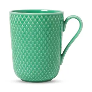 ROSENDAHL Lyngby Porcelain Rhombe Color Mug With Handle - Green
