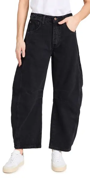 Free People We The Free Good Luck Mid-rise Barrel Jeans - Soundwave