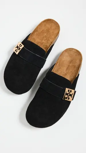 Tory Burch Mellow Mules - Perfect Black/gold