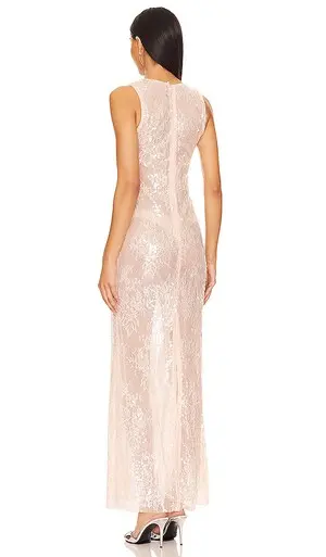one shoulder lace dress white Kairi One-Shoulder Sash Maxi Dress White