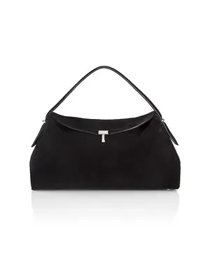 TOTEME Toteme Suede Top-Handle Bag - Espresso