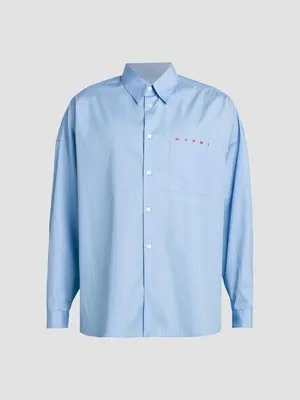 Marni Logo Poplin Button-up Shirt