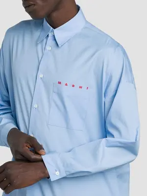 Marni Logo Poplin Button-up Shirt
