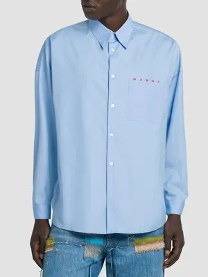 Marni Logo Poplin Button-up Shirt