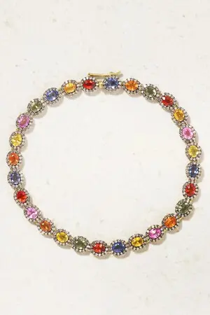 AMRAPALI LONDON 18-karat Diamond And Sapphire Bracelet - Gold
