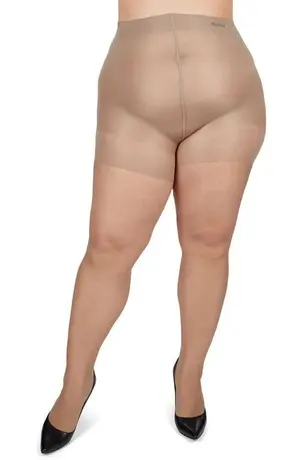 MEMOI 2-pack Curvy Silky Sheer Tights - City Beige
