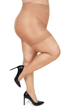 MEMOI 2-pack Curvy Silky Sheer Tights - Honey